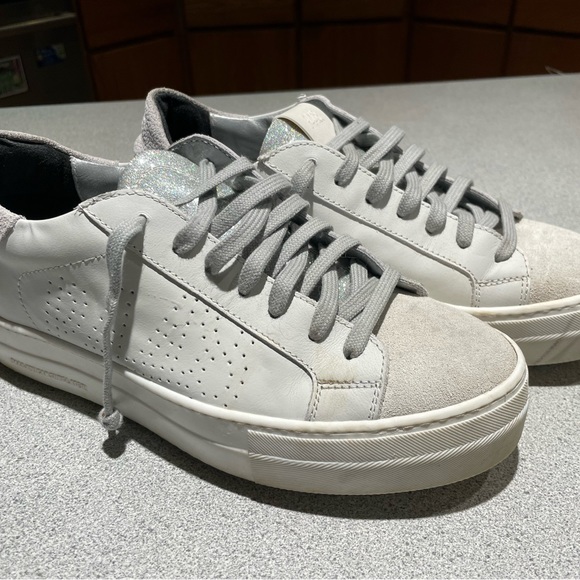 P448 | Shoes | P448 Thea Sneakers Platform Sole Whitelaser Sparkle ...